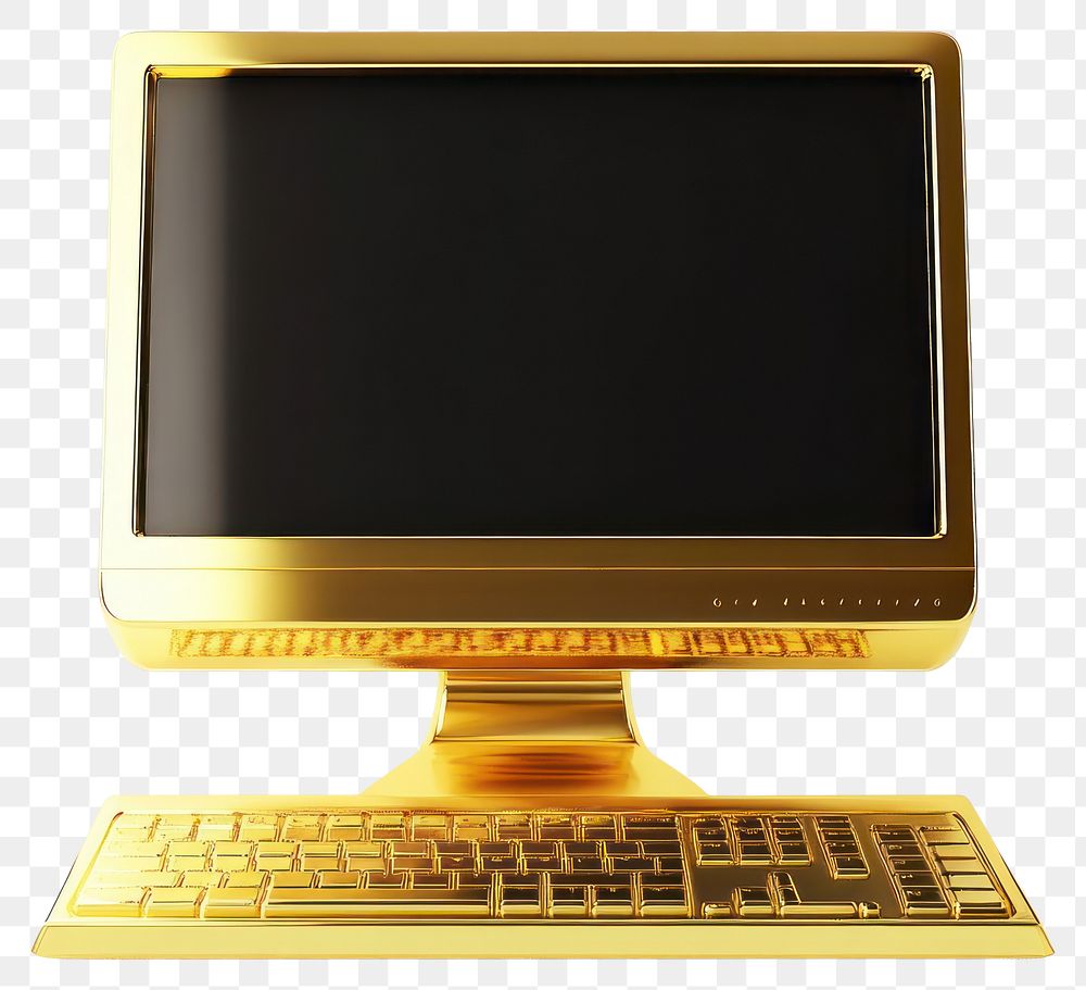 PNG Computer illustration gold electronics. | Free PNG - rawpixel