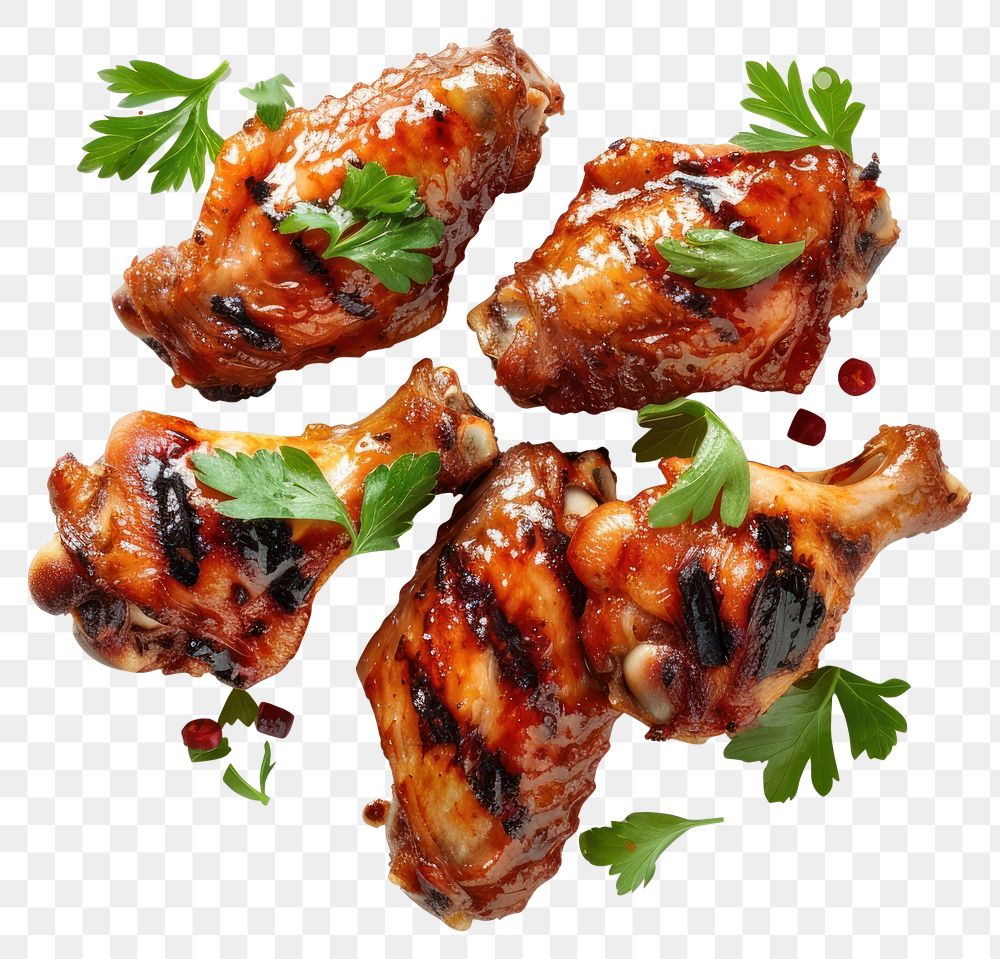 PNG Grilled chicken wing wings | Free PNG - rawpixel
