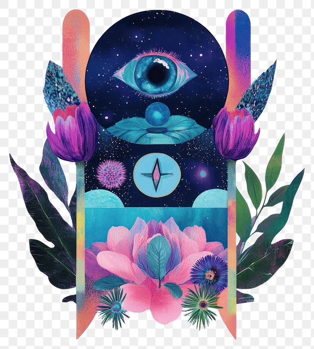 PNG Botanica illustration psychedelic elements. | Free PNG - rawpixel