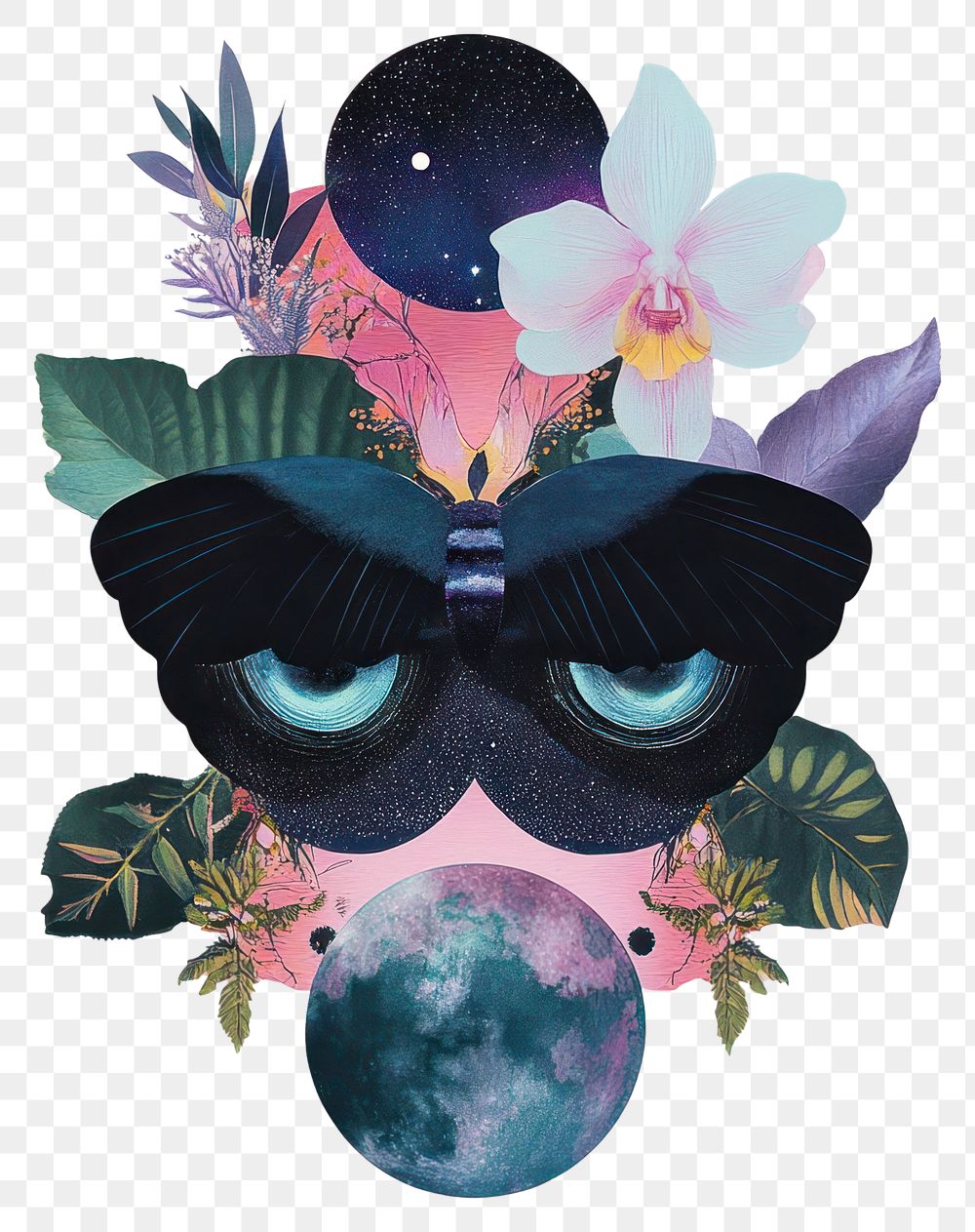 PNG Botanica illustration elements collage. | Free PNG - rawpixel