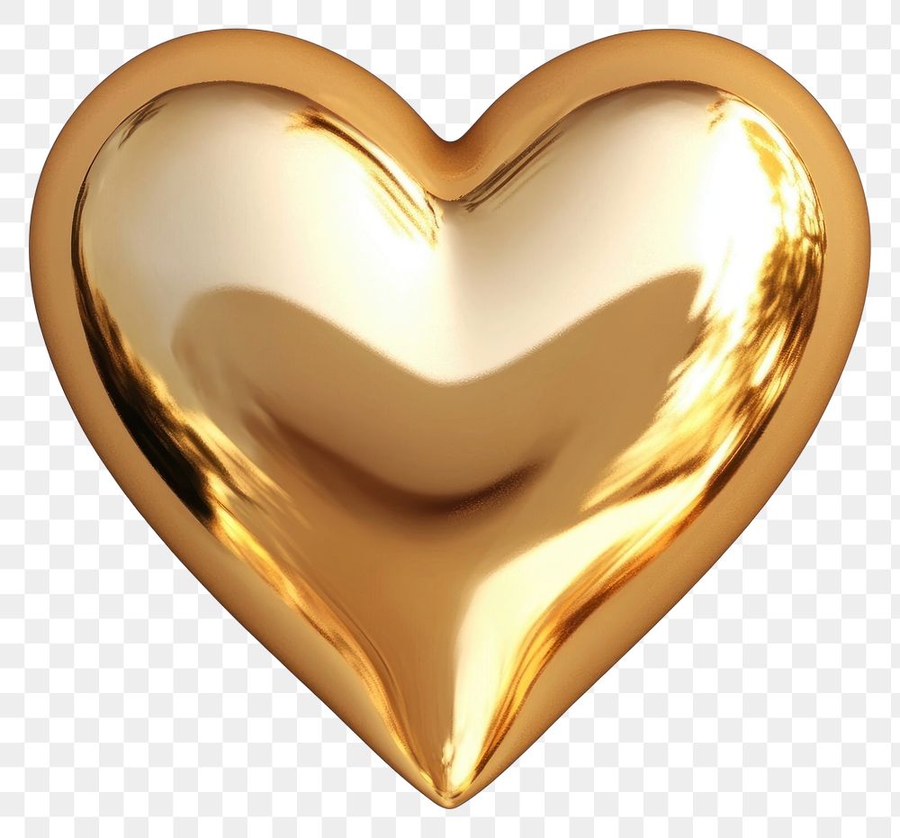 PNG Heart shape metallic gold | Free PNG - rawpixel