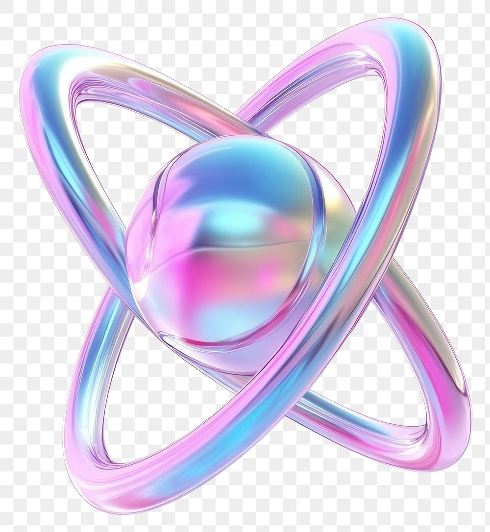 PNG Y2k chrome science atom | Free PNG - rawpixel