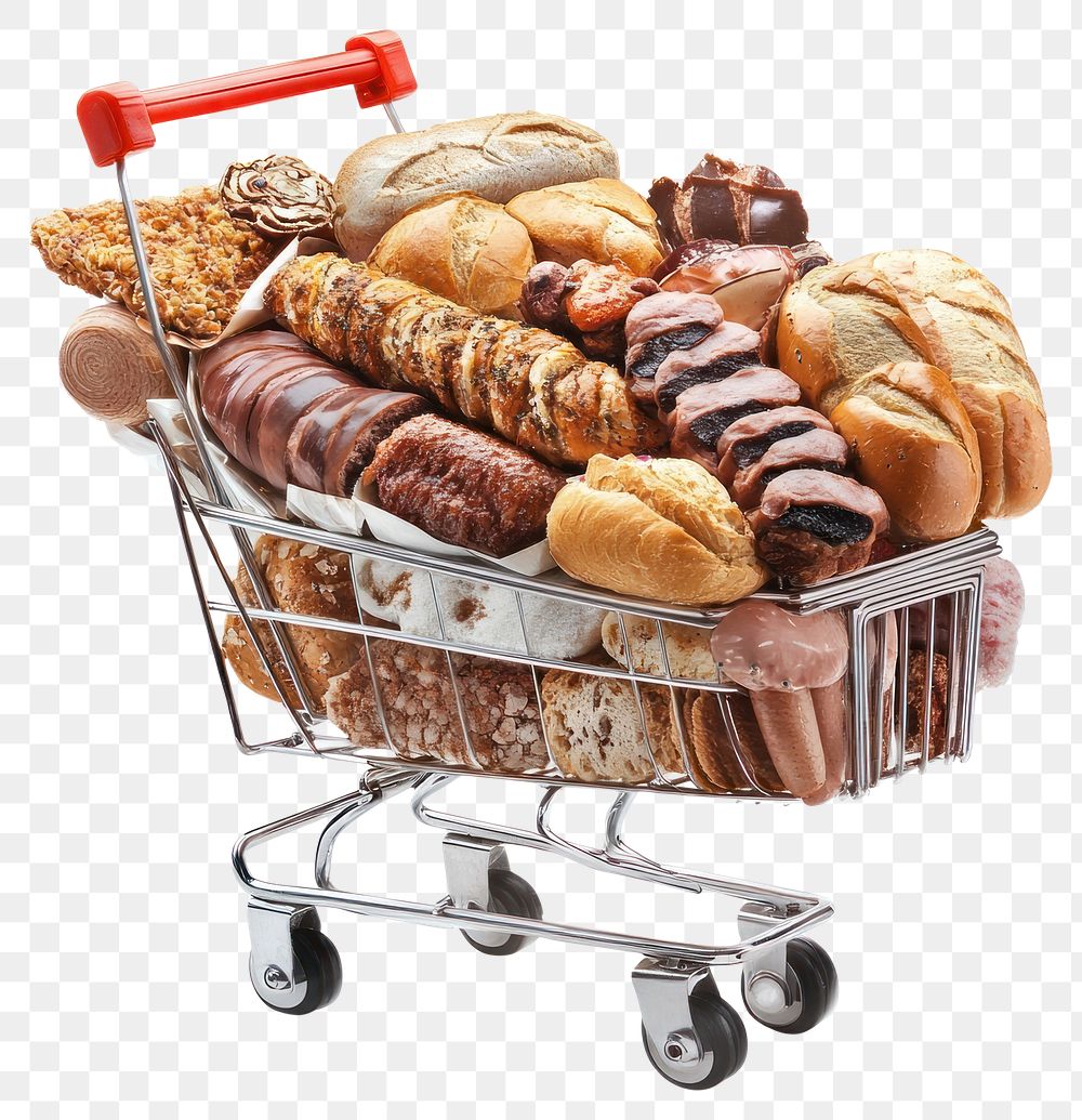 PNG Shopping cart full food | Free PNG - rawpixel