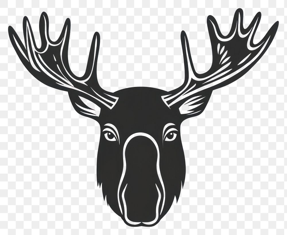 PNG Simple Moose face linear | Free PNG - rawpixel
