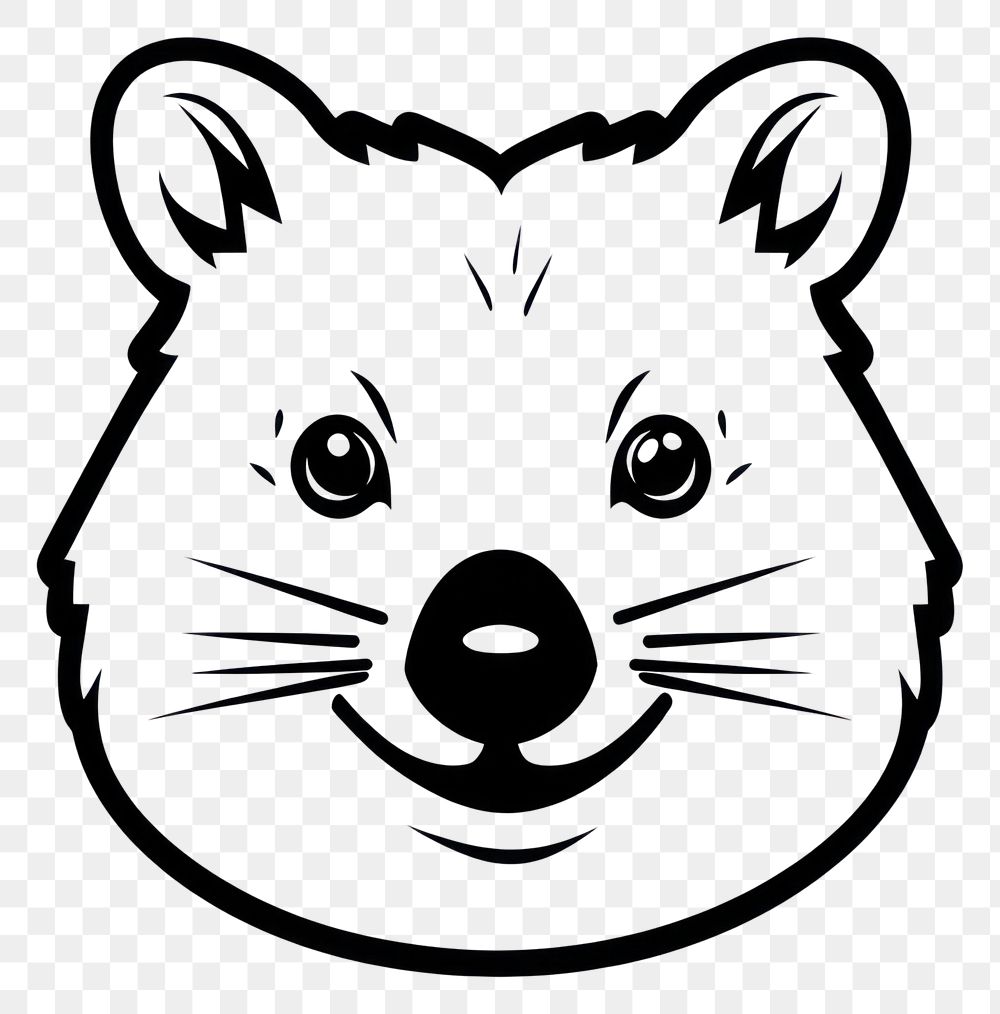 PNG Quokka animal face linear | Free PNG - rawpixel