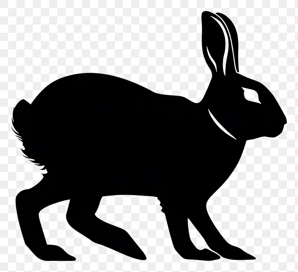PNG Rabbit walking silhouette illustration | Free PNG - rawpixel