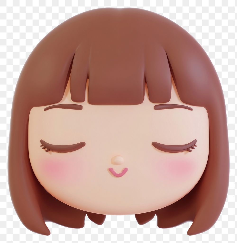 PNG Cute girl Cheeks puffed | Free PNG - rawpixel