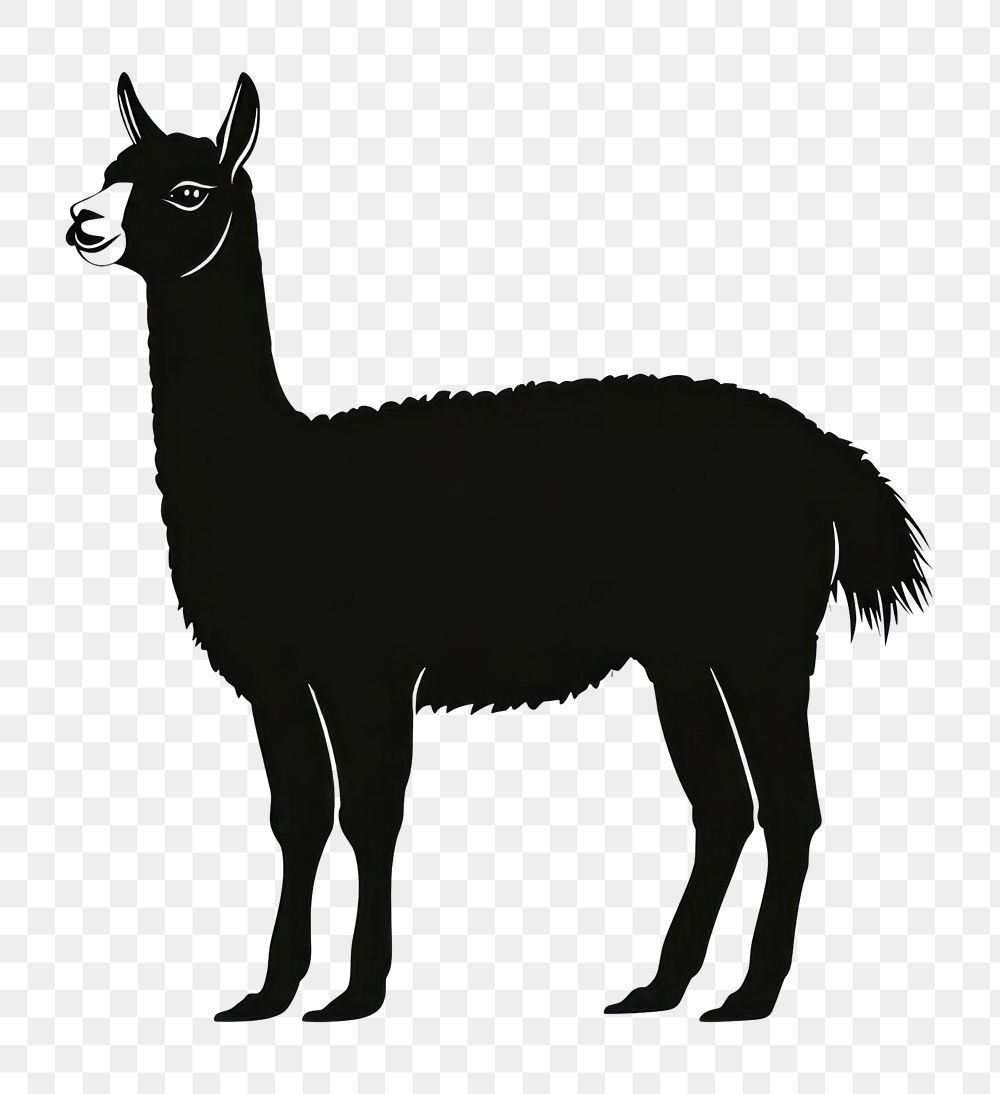 PNG Simple alpaca linear silhouette | Free PNG - rawpixel