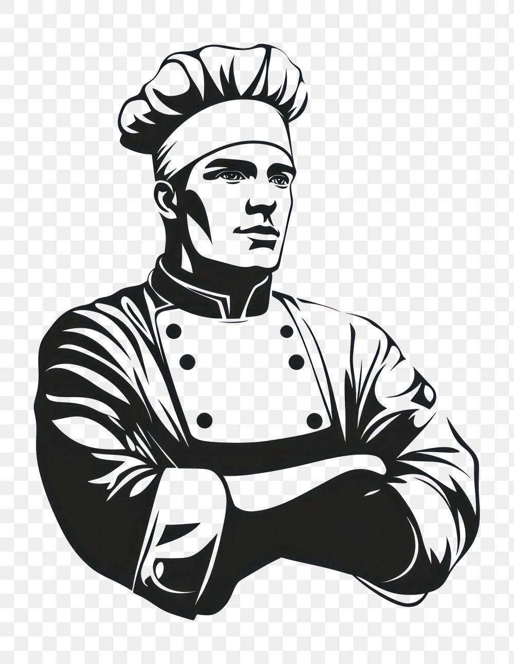 PNG Chef art illustration stencil. | Free PNG - rawpixel