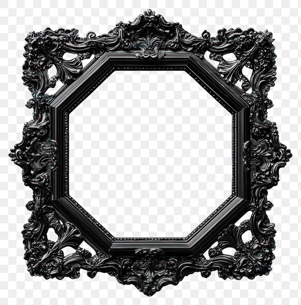 PNG Black Hexagon gothic frames | Free PNG - rawpixel