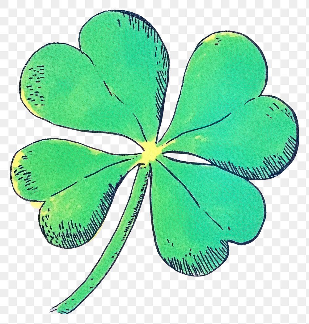PNG Green Clover left illustration | Free PNG - rawpixel