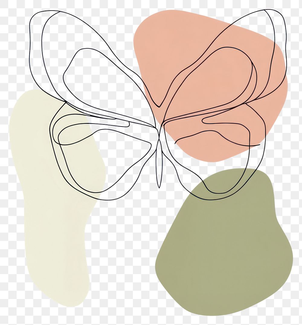 PNG Abstract butterfly line art | Free PNG - rawpixel