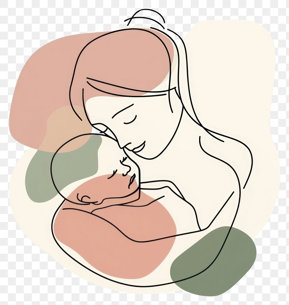 PNG Abstract mother line art | Free PNG - rawpixel