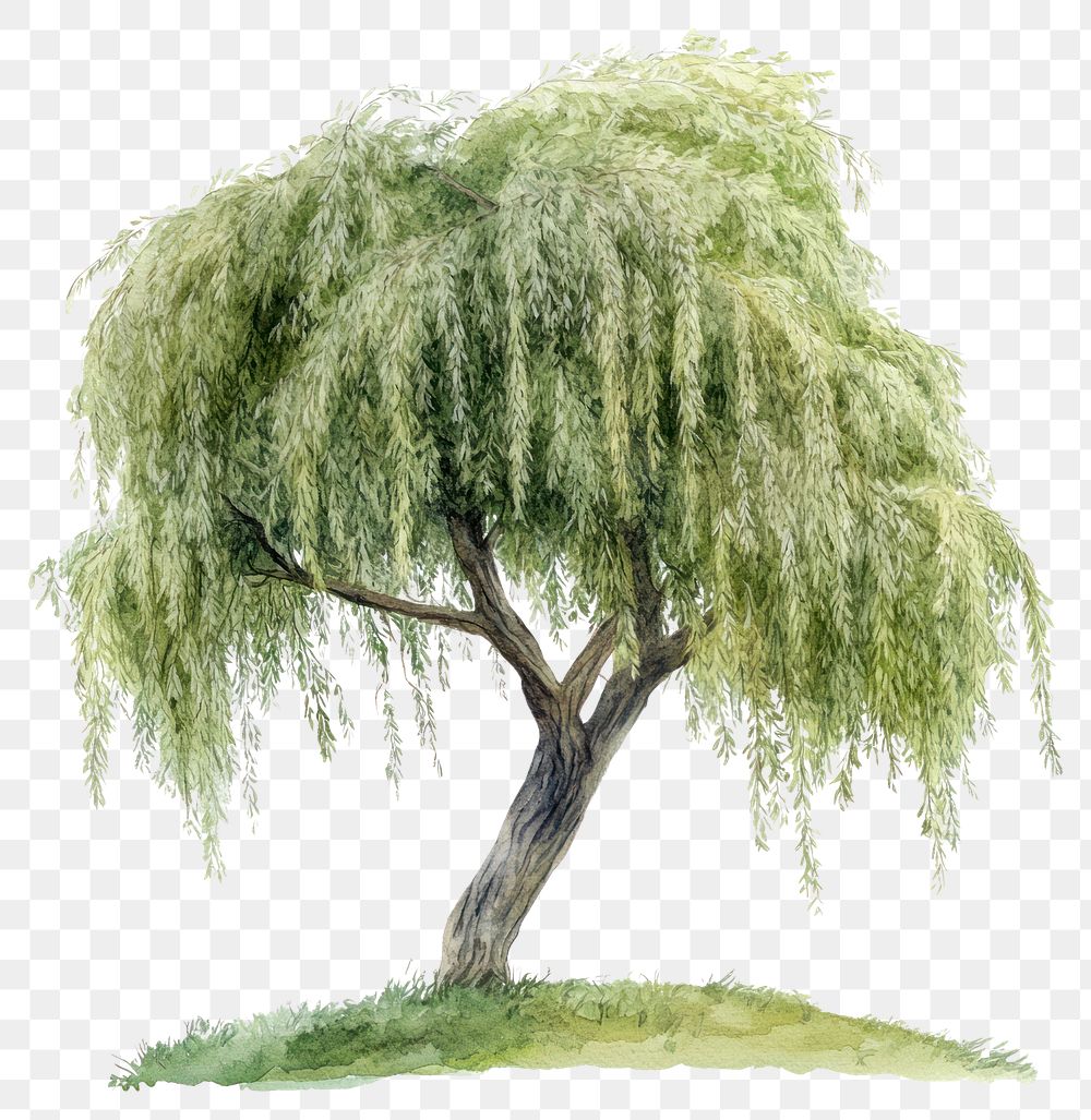 PNG White willow tree illustration | Free PNG - rawpixel