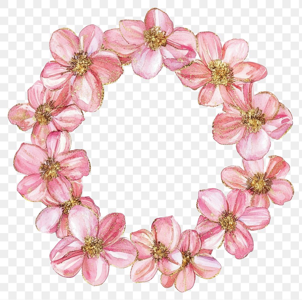 PNG Pink flower frame flowers | Free PNG - rawpixel
