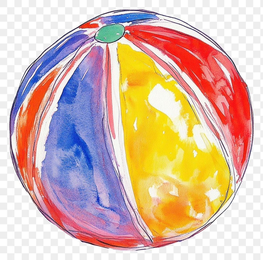 PNG Beach ball illustration watercolor | Free PNG - rawpixel