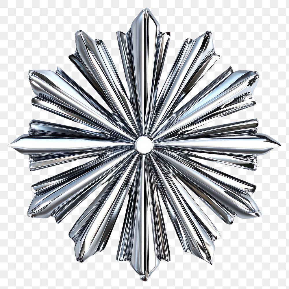 PNG symmetrical chrome starburst metallic | Free PNG - rawpixel