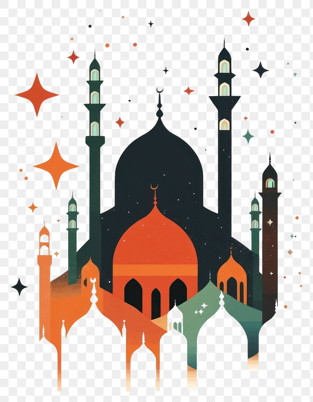 PNG Flat illustration Ramadan mosque | Free PNG - rawpixel