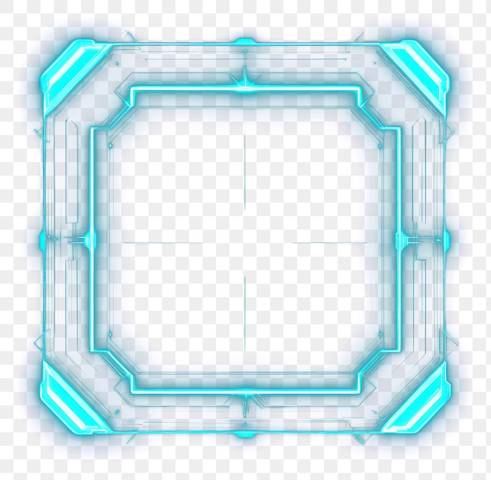 PNG Neon futuristic panel frame | Free PNG - rawpixel
