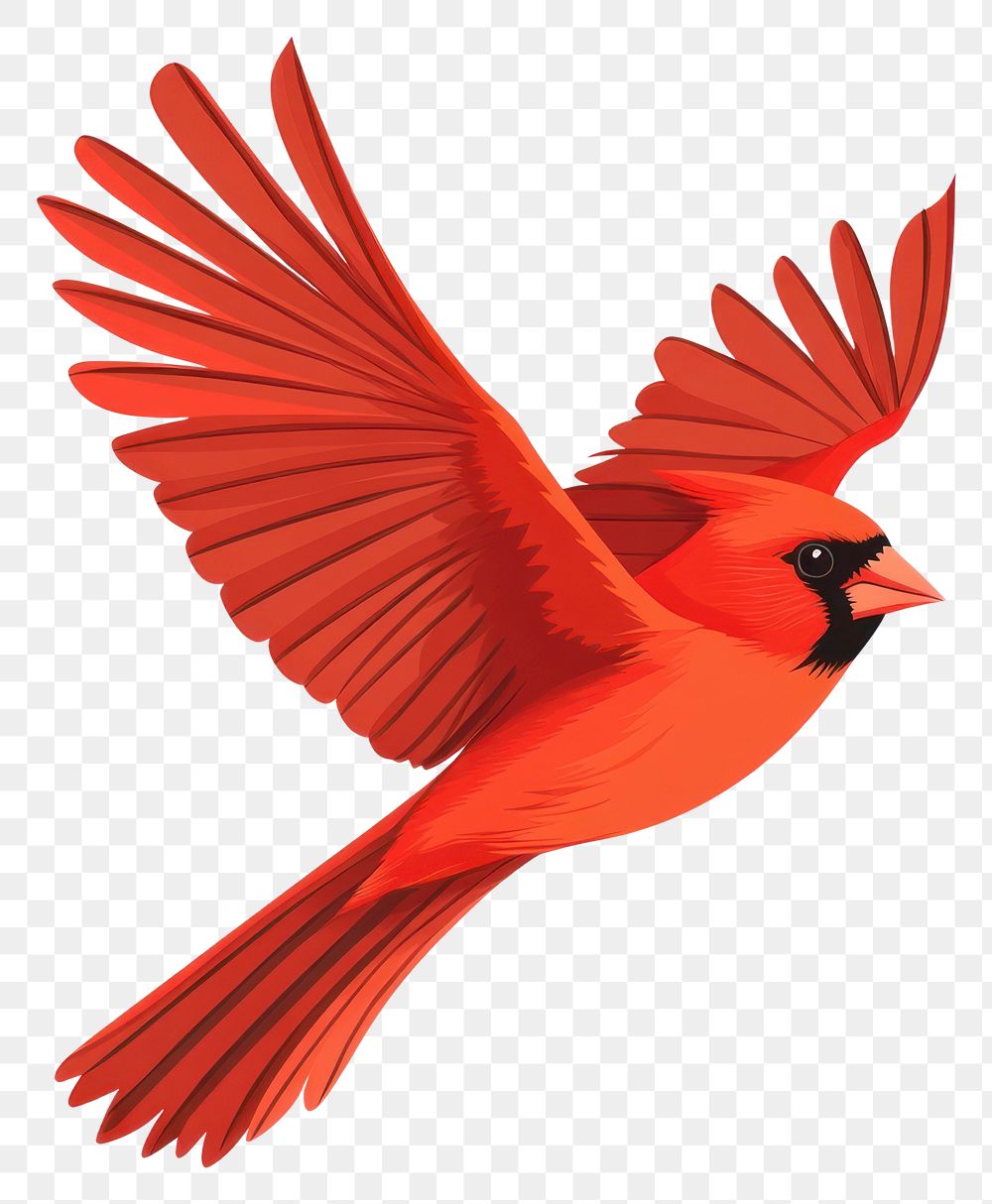 PNG Ruby Red Cardinal Flying | Free PNG - rawpixel