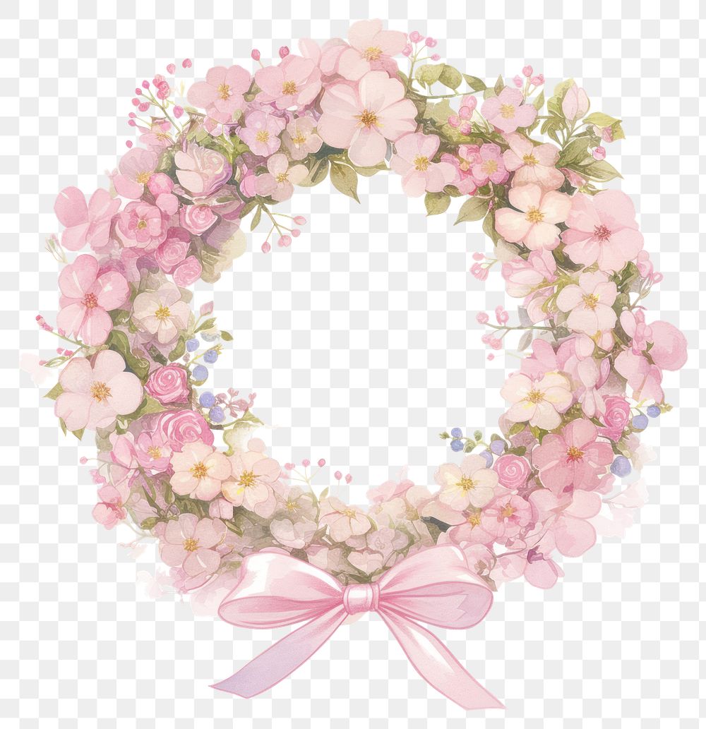 PNG Coquette flower wreath flowers | Free PNG - rawpixel