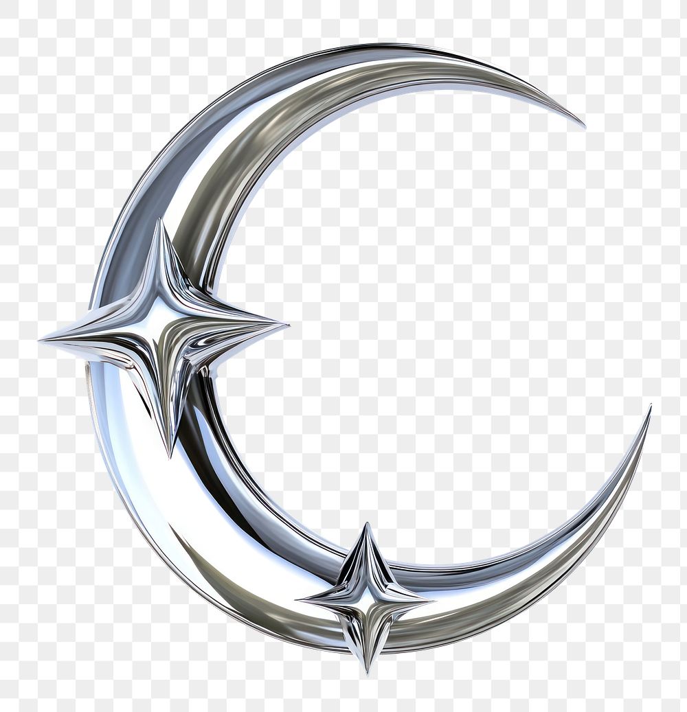 PNG Double-layered crescent moon starburst | Premium PNG - rawpixel