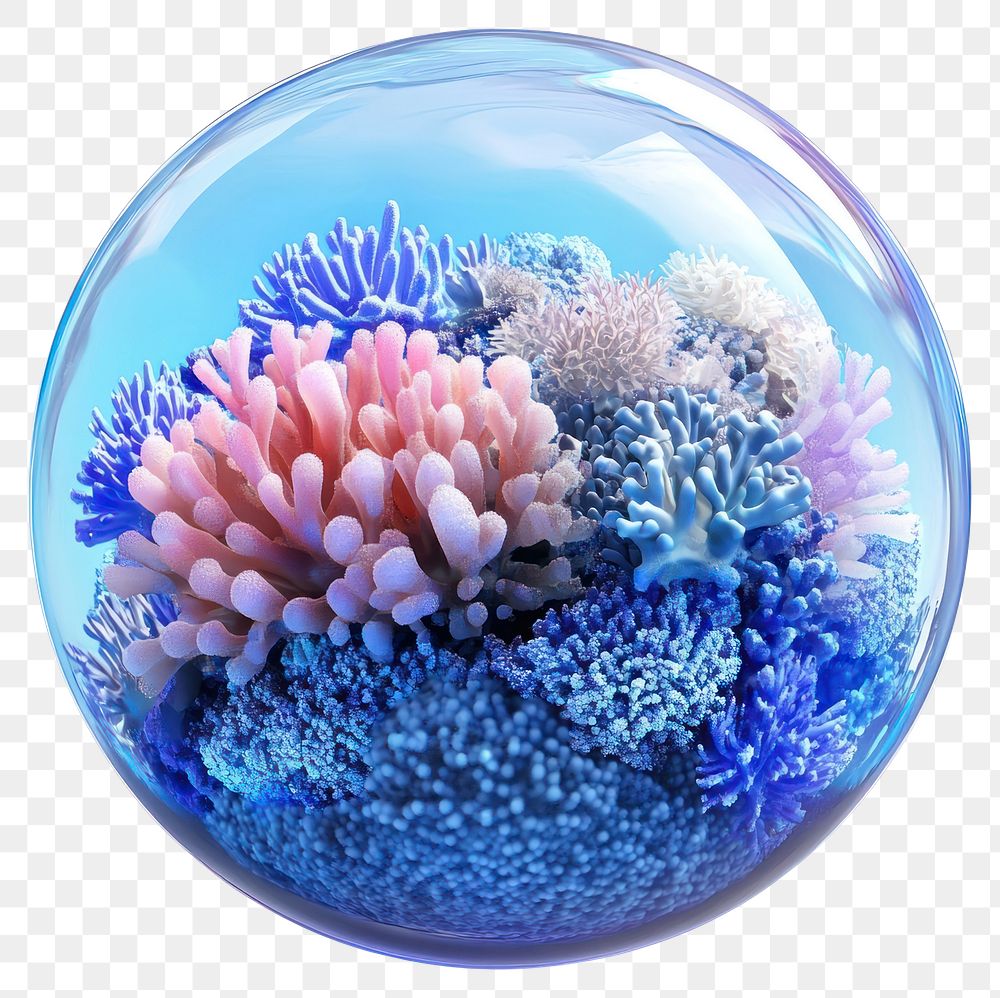 PNG Coral sphere illustration blue | Free PNG - rawpixel