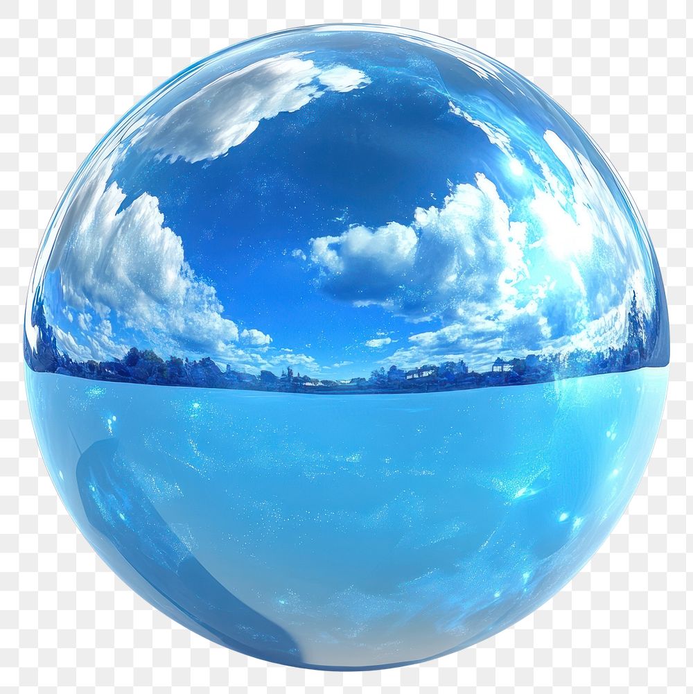 PNG Blue glossy bubble sphere | Free PNG - rawpixel