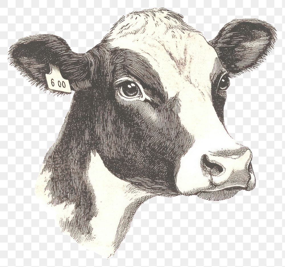 PNG Cow illustration livestock drawing. | Free PNG - rawpixel