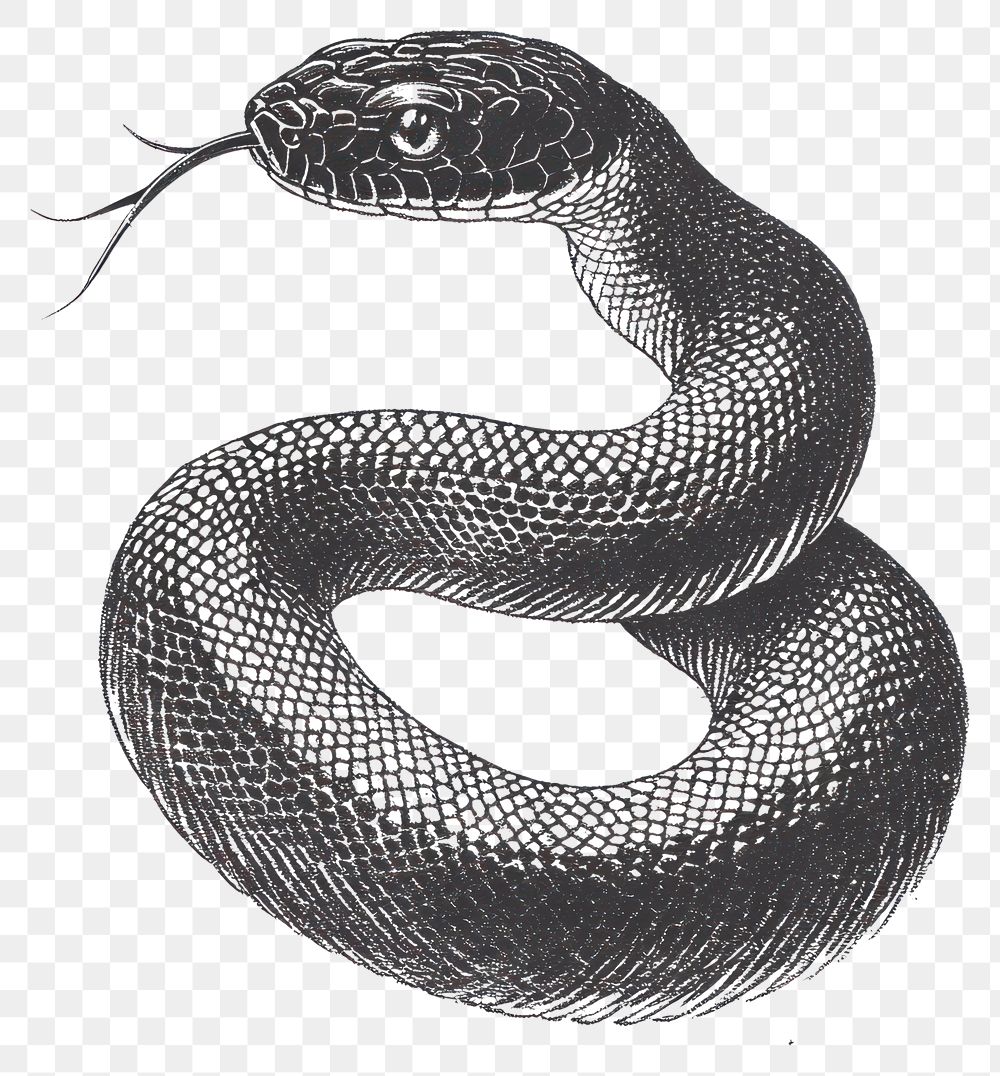 PNG Snake illustration reptile black. | Free PNG - rawpixel