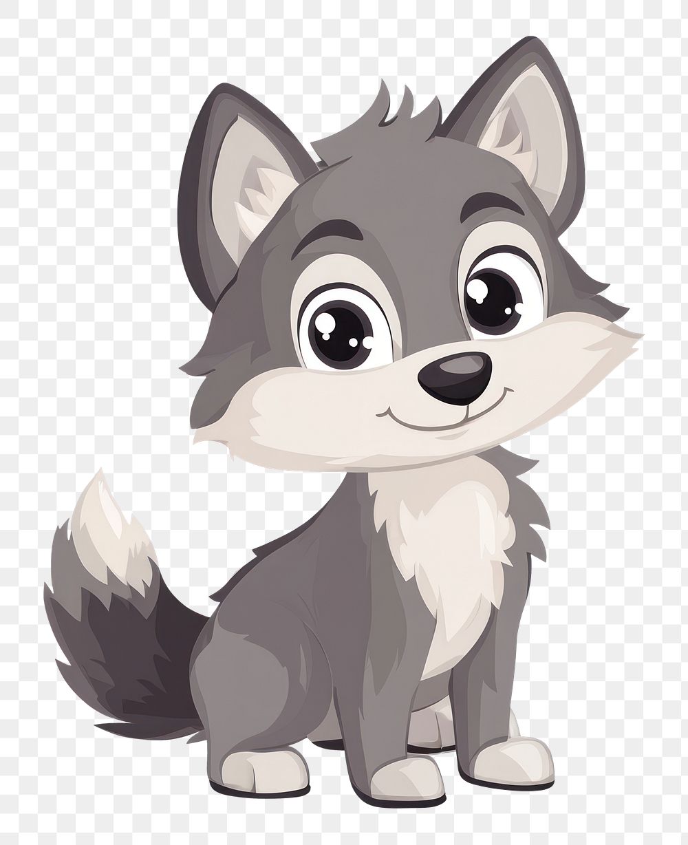 PNG Illustration cute wolf animal | Free PNG - rawpixel