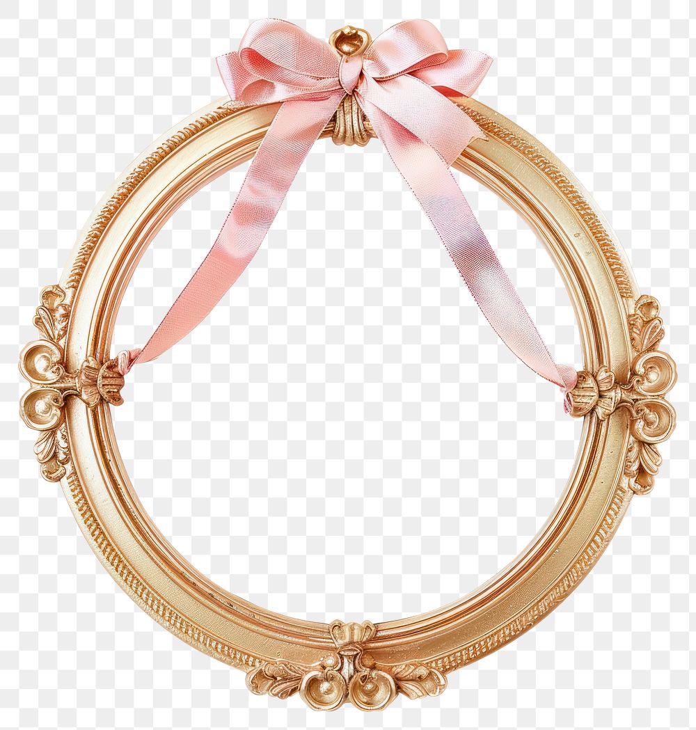 PNG Coquette gold frame ribbon | Free PNG - rawpixel