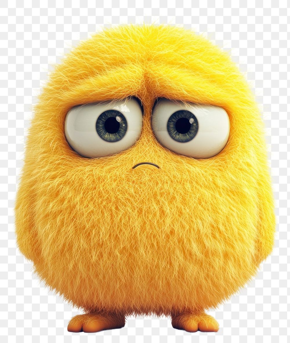 PNG Sad yellow monster character | Free PNG - rawpixel