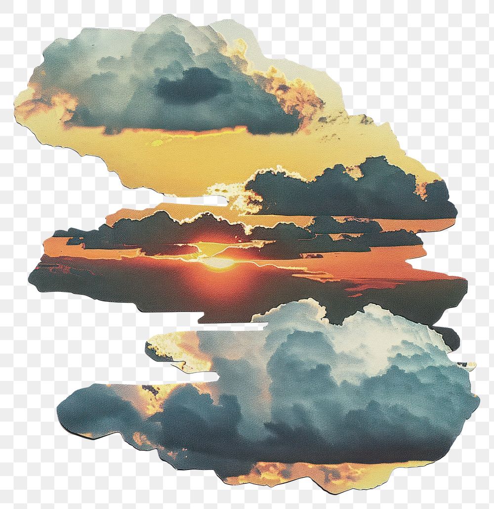 PNG Cloud collage cutouts clouds | Free PNG - rawpixel