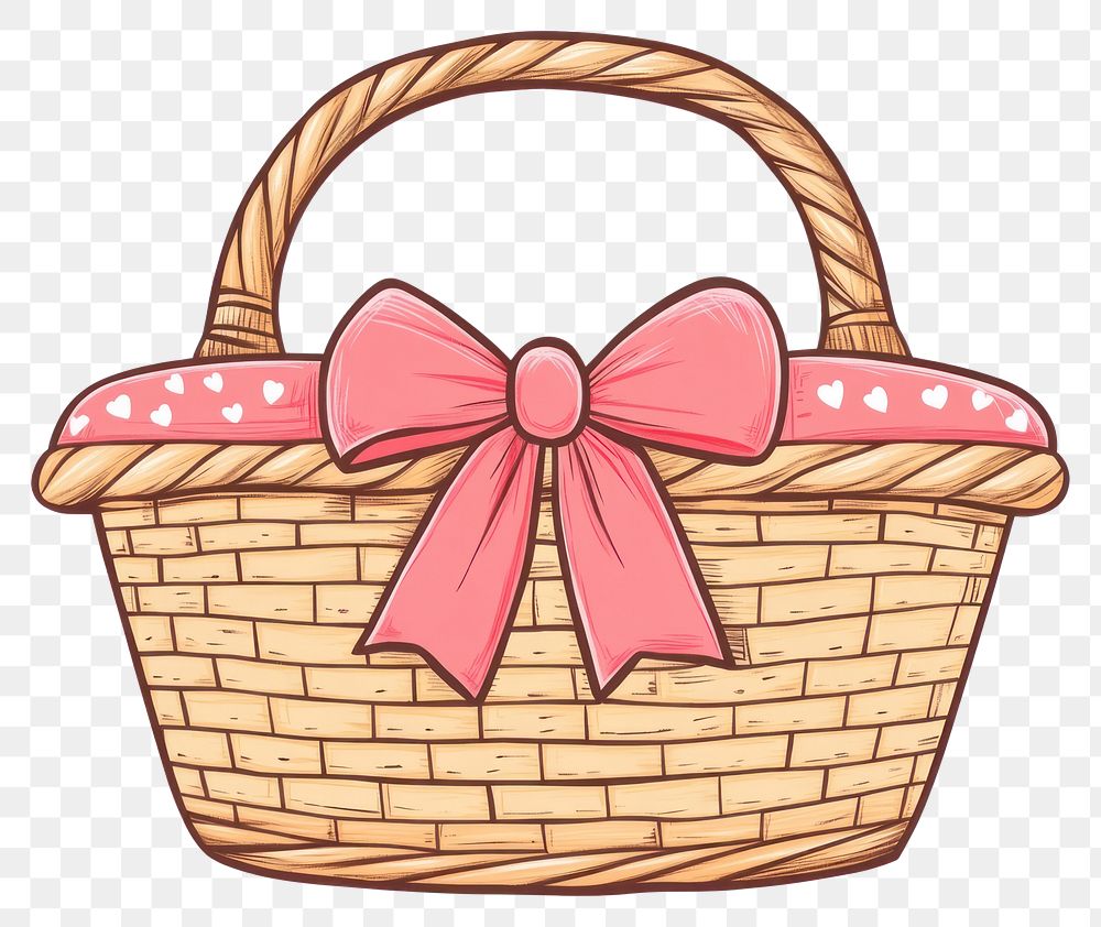 PNG Picnic basket tied ribbon | Free PNG - rawpixel