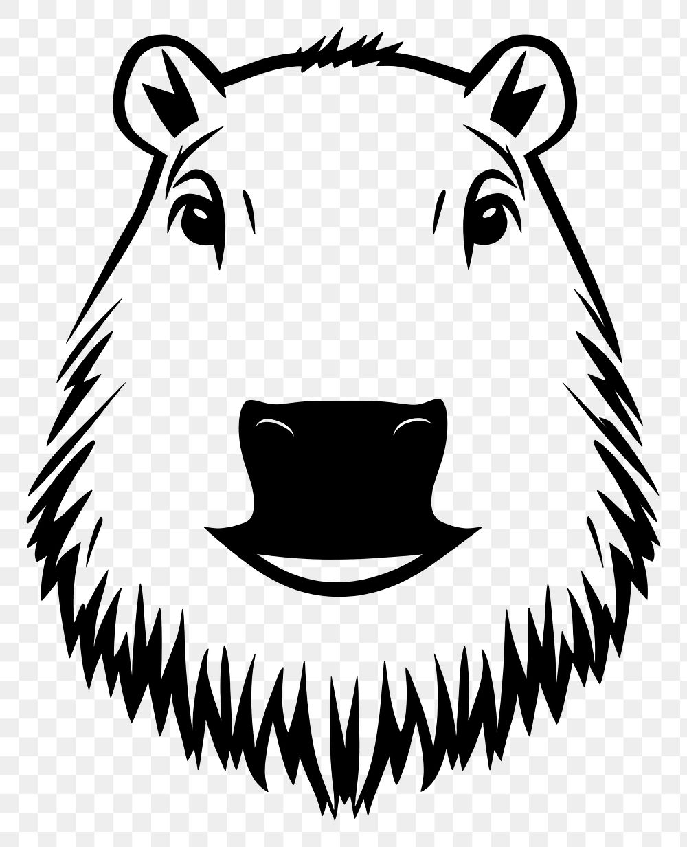 PNG Simple Capybara face linear | Free PNG - rawpixel