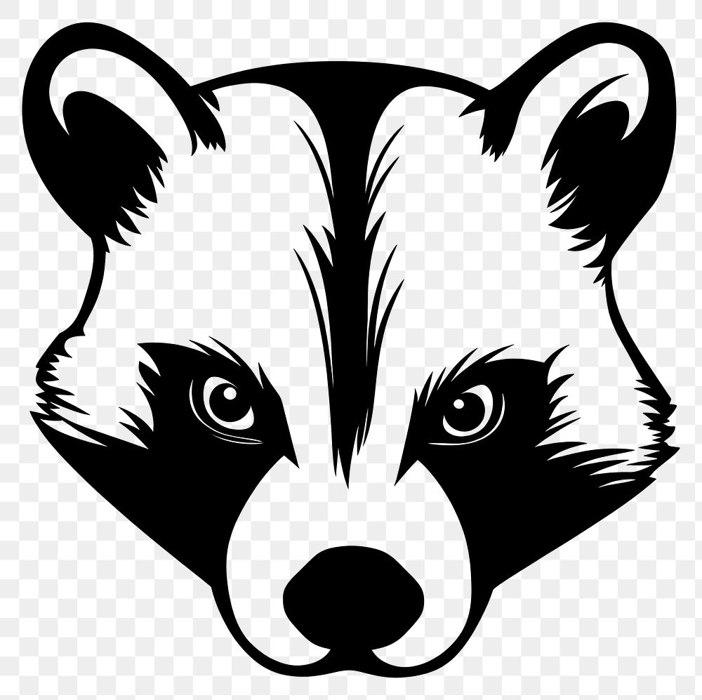 PNG Badger face linear art | Free PNG - rawpixel