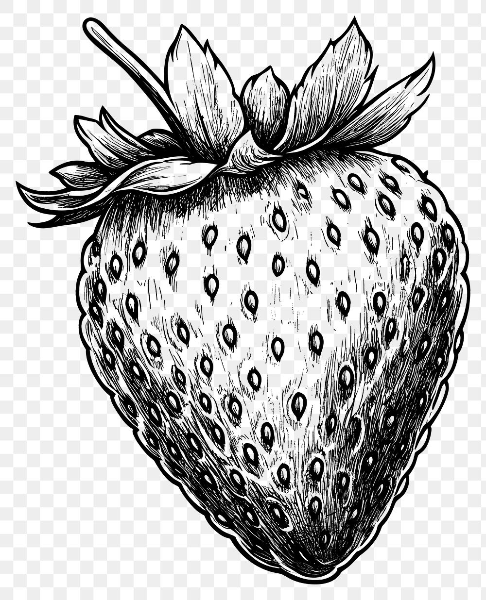 PNG Strawberry art drawing sketch. | Free PNG - rawpixel