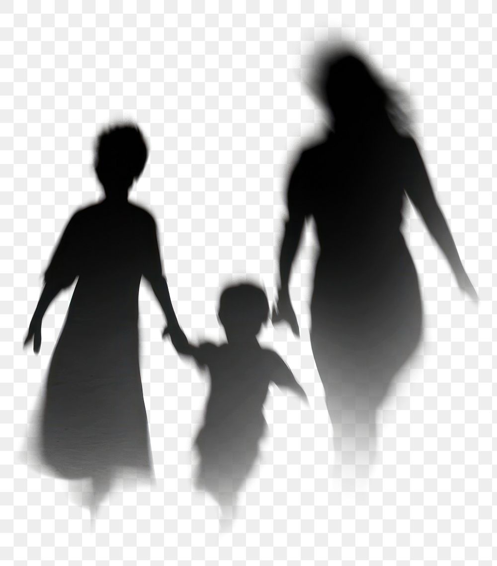 PNG Shadow family silhouette walking | Free PNG - rawpixel