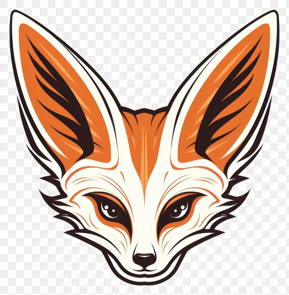 PNG Fennec fox head retro | Free PNG - rawpixel