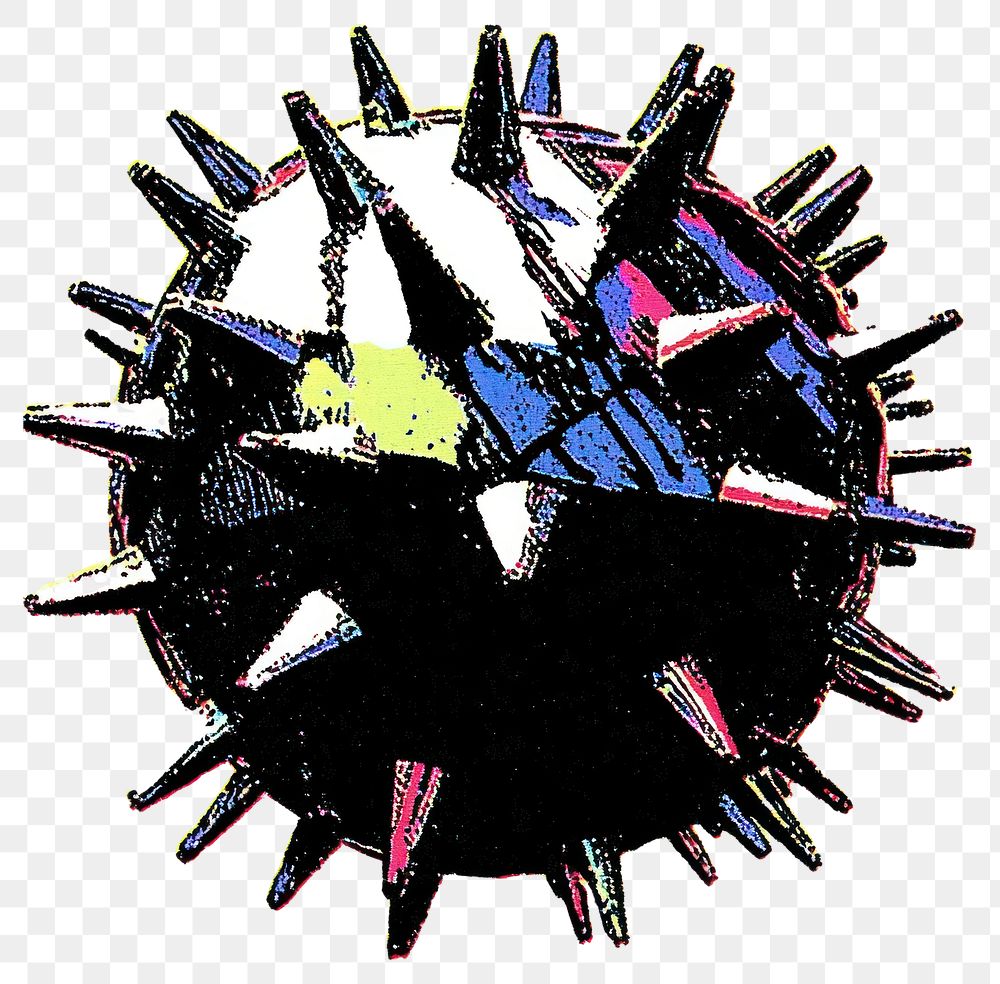 PNG Spikey chrome ball art | Free PNG - rawpixel