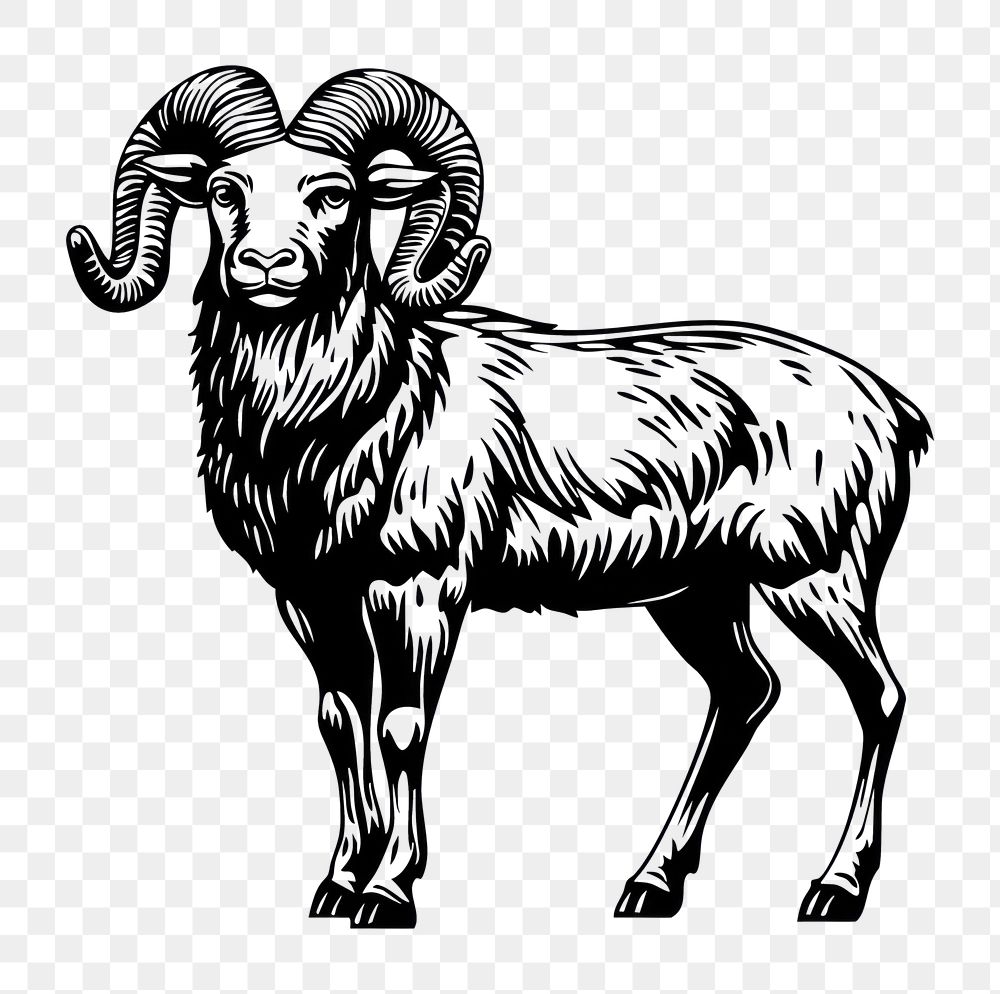 PNG Simple Ram linear art | Free PNG - rawpixel