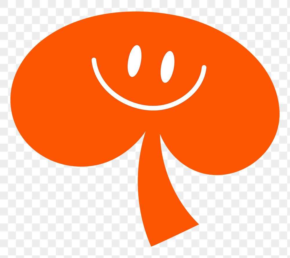 PNG Smiling orange abstract shape | Free PNG - rawpixel