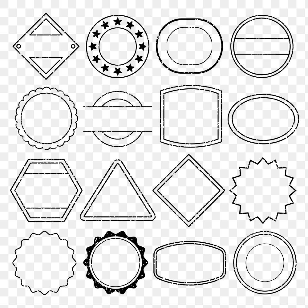 PNG Versatile badge outline collection | Free PNG - rawpixel