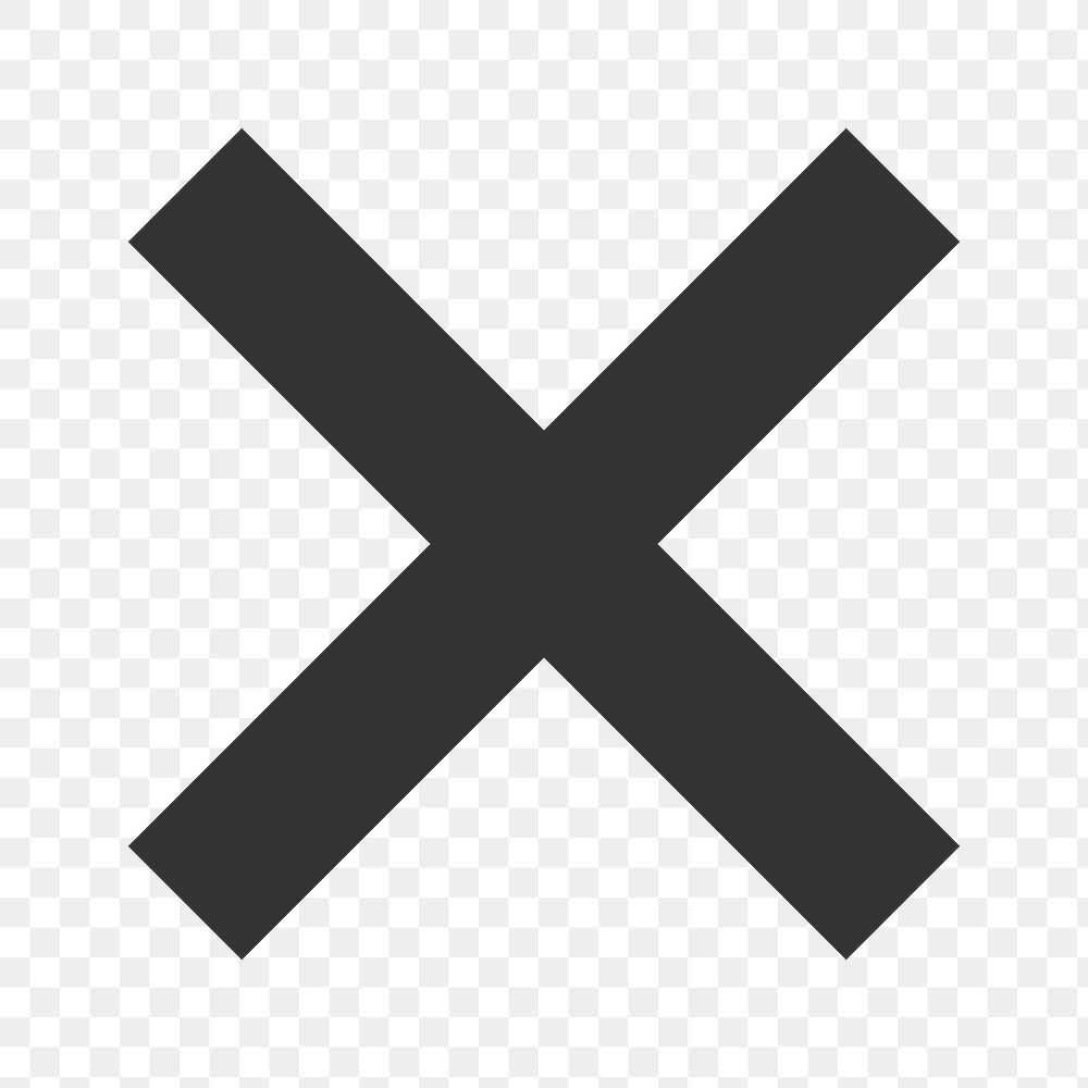PNG Bold black X symbol | Free Icons - rawpixel