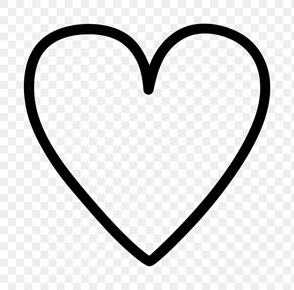 PNG Line drawing heart-shaped minimalist | Free PNG - rawpixel