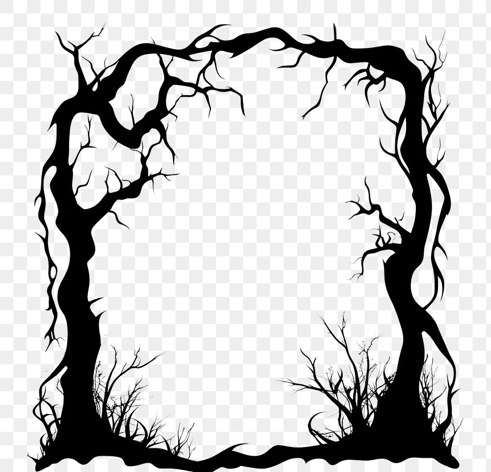 PNG Haunted trees scary frame | Free PNG - rawpixel