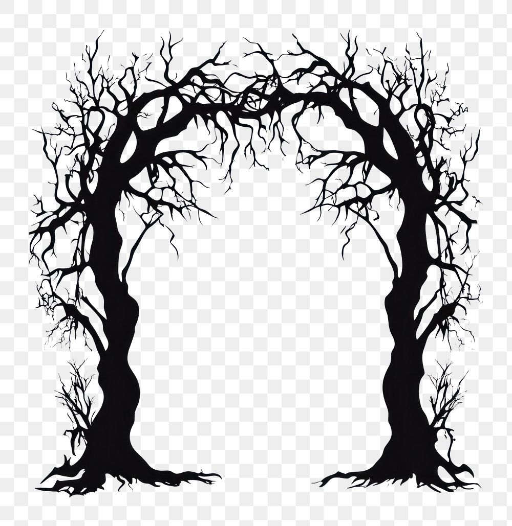 PNG Haunted trees scary frame | Free PNG - rawpixel