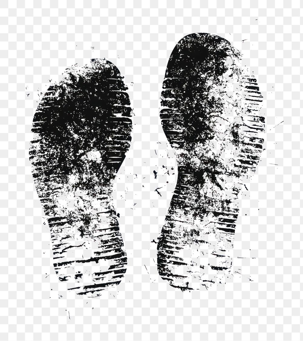 PNG Couple boot footprint retro | Free PNG - rawpixel