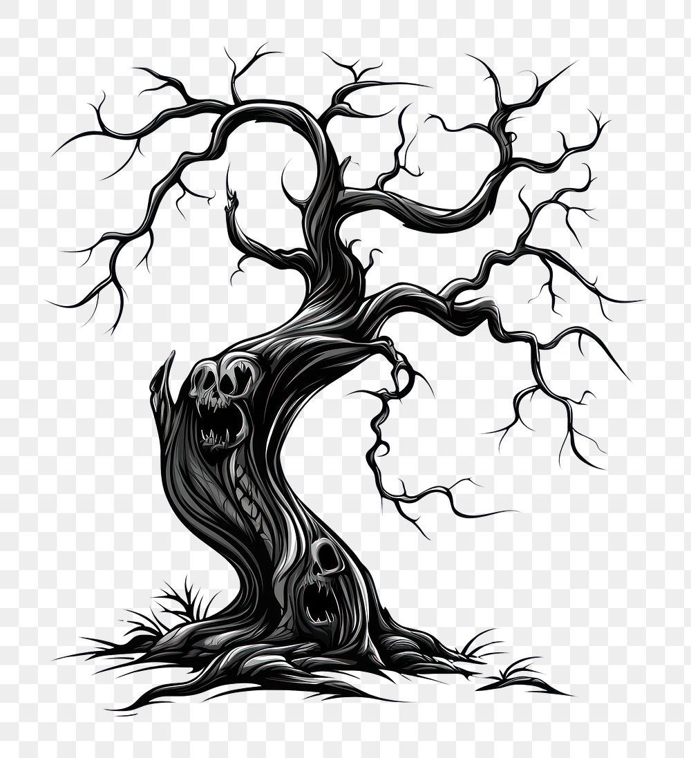 PNG Haunted tree vector illustration | Free PNG - rawpixel